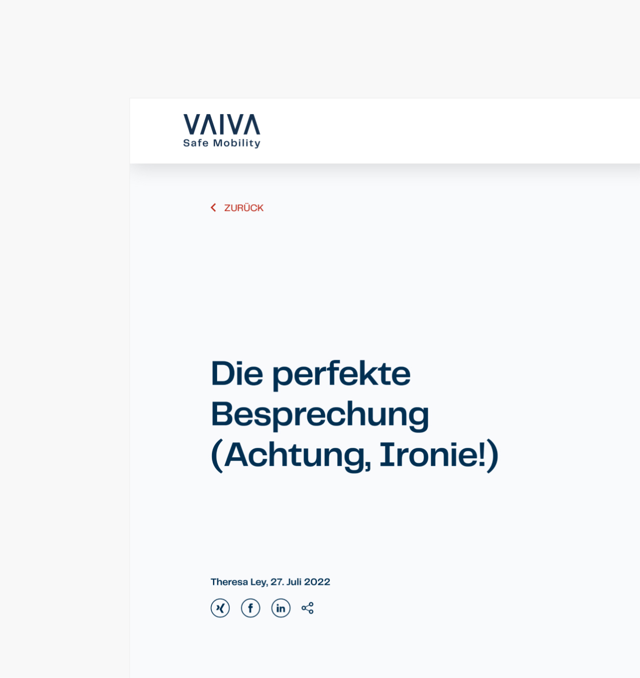 VAIVA Safe Mobility: Neues digitales Erscheinungsbild | rocketjung Projekte